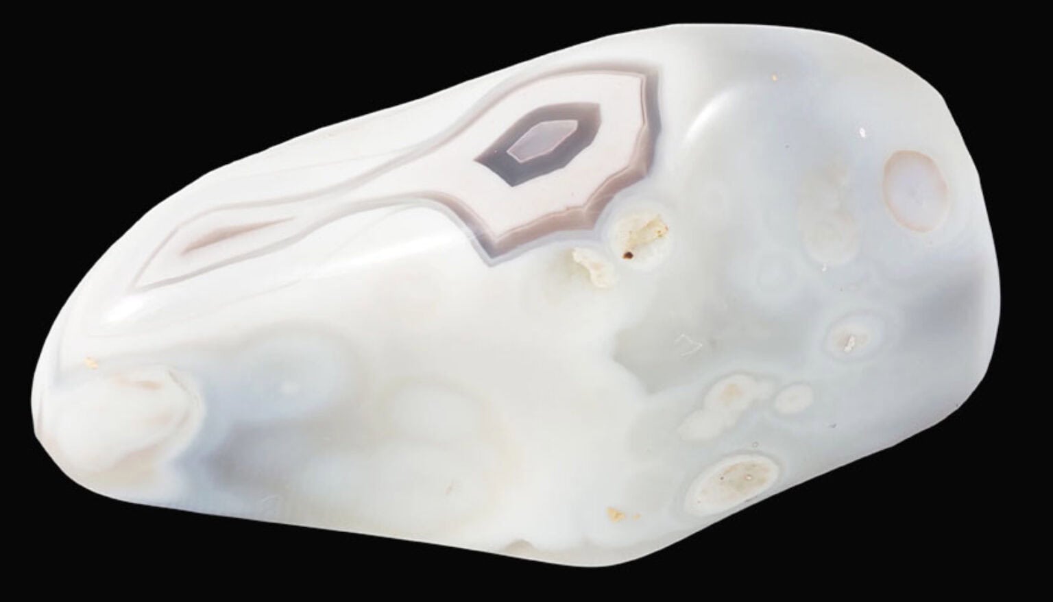White Agate Meaning Properties Benefits Uses - Aurora Gems The Crystal ...