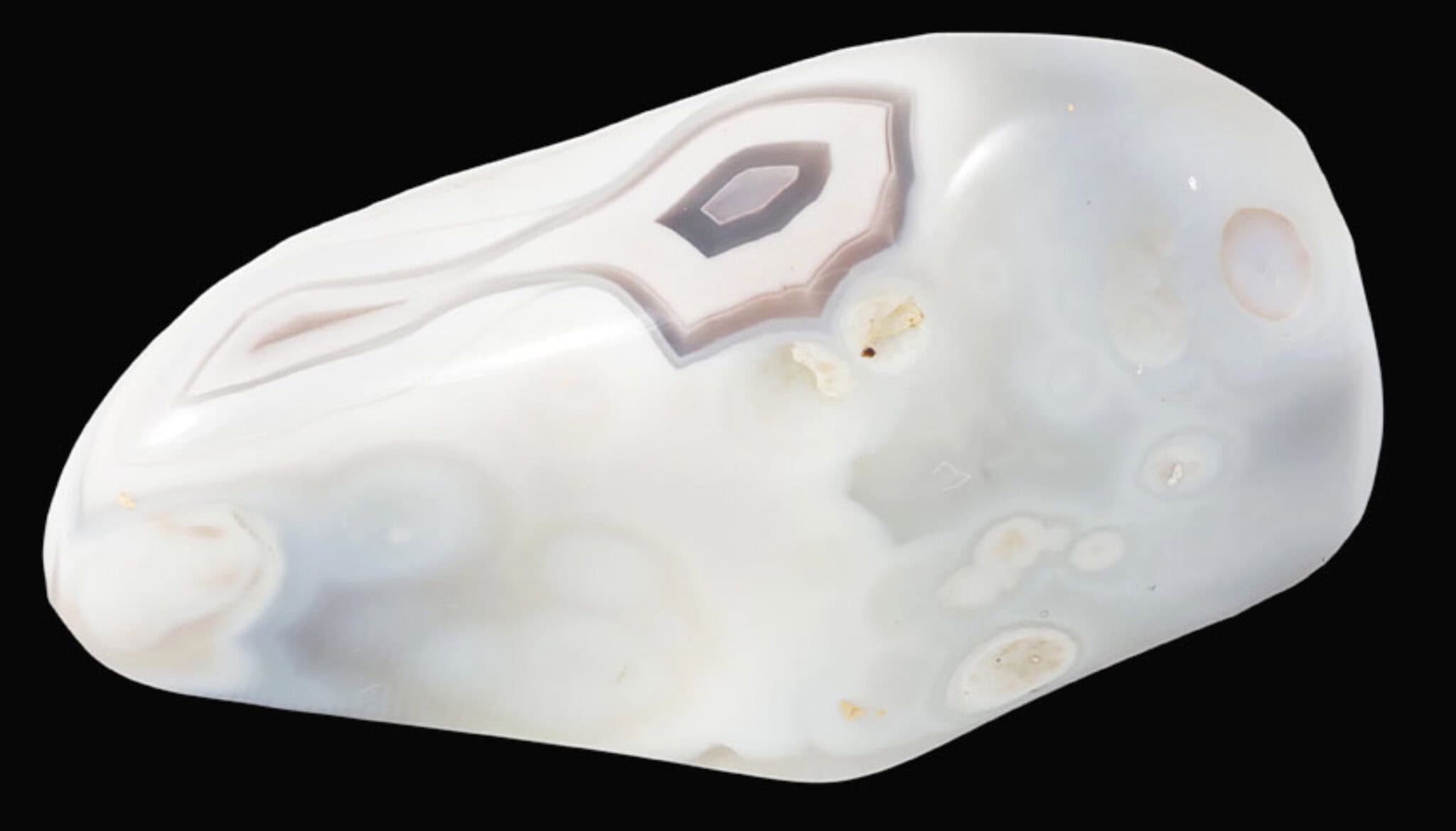 White Agate Meaning Properties Benefits Uses - Aurora Gems The Crystal ...